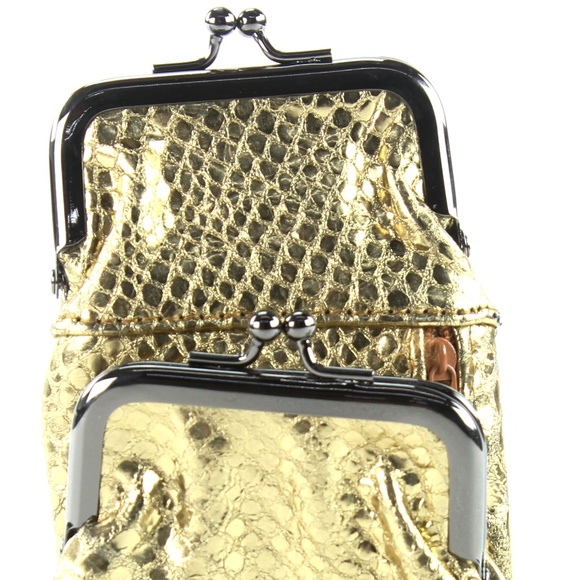 BACCI | Accessories | Genuine Leather Cigarette Case Golden Croc | Poshmark